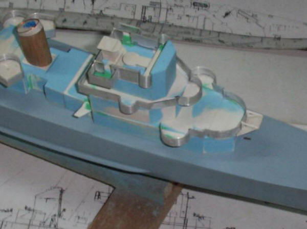 Custom Ship Model construction in progress.